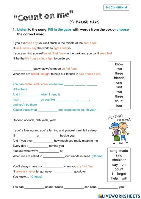 Three Friends That One Friend Worksheets Stuck In The Middle Song
