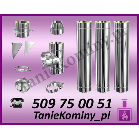Komin Izolowany fi 130 Zewnętrzny 3 5m Dwuścienny Żaroodporny Stalowy z