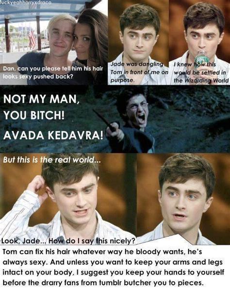 Harry Potter ~ Tom Felton X Daniel Radcliffe Acteurs Harry Potter Blagues Happy Potter