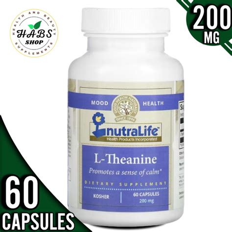 NutraLife L Theanine 200 Mg 60 Capsules Lazada PH