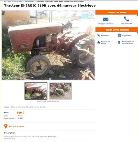 Tracteur ENERGIC 519B Des Motoculteurs