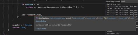 Bug Namespace Std Has No Member Unreachable Issue 642