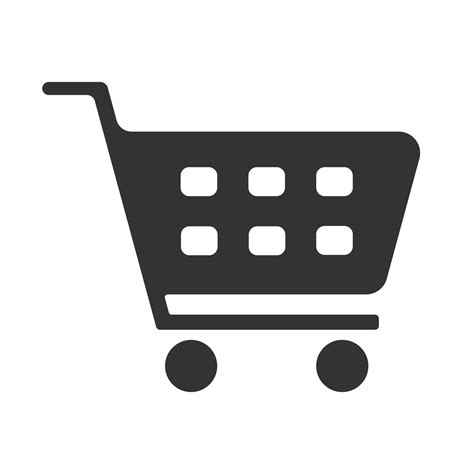 Supermarket Shopping Cart Icon For Apps And Websites Vector