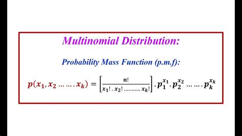 Multinomial Distribution Probability Mass Function P M F Youtube