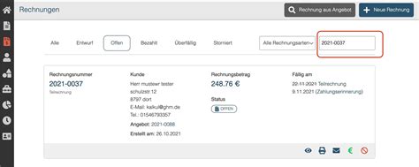 Rechnungsübersicht hawepro de