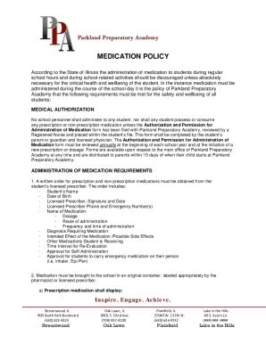 Fillable Online Medication Authorization Form Thomas Metcalf School