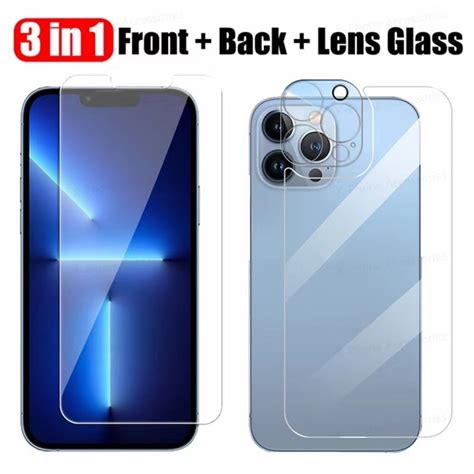 Kit Película 3d Câmera Tela E Traseira Para Todos iPhone 13 Escorrega