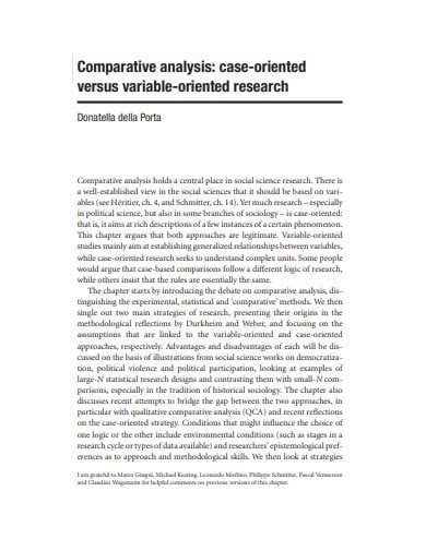 comparative evaluation processing time