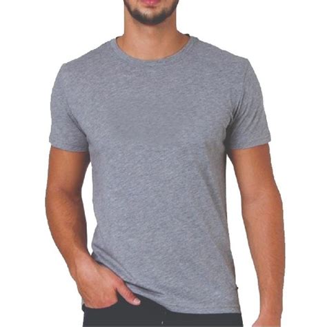 Camiseta masculina CINZA MESCLA 100 poliéster para sublimar Shopee