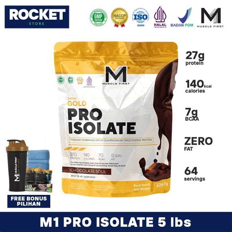 Jual Muscle First M1 Coklat Pro Gold Whey Protein Isolate 5 Lbs
