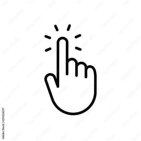 Hand Clicking Icon Vector Pointer Finger Click Stock Photo Adobe Stock