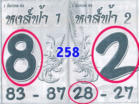 Thai Lottery Envelop Paper Single Digit And Pair Win Tip