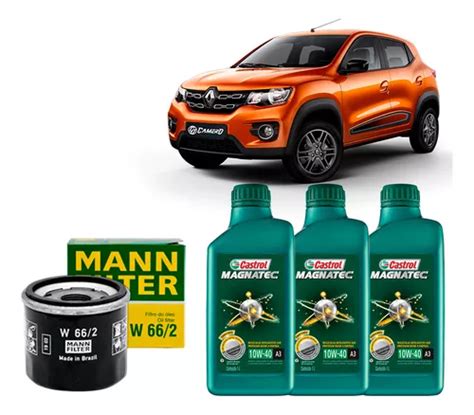 Kit Troca De Óleo 10w40 E Filtro Renault Kwid 1 0 2017 2022