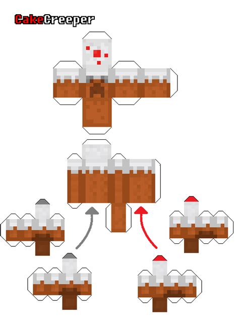 Papercraft Cake Creeper Paper Crafts Minecraft Crafts Minecraft