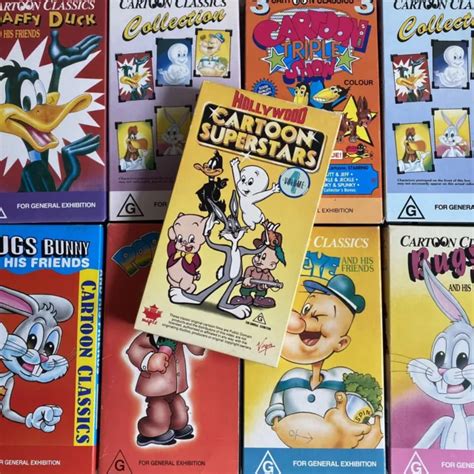 CARTOON VHS VIDEO Tape Bundle Classics Popeye Bugs Bunny Daffy