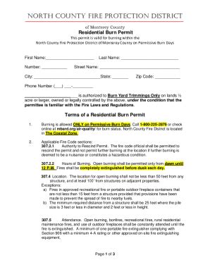 Fillable Online North County Fire Protection District Of Monterey