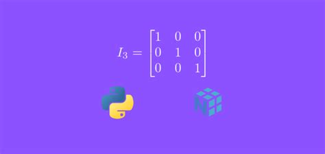 create identity matrix using python pyshark linear algebra