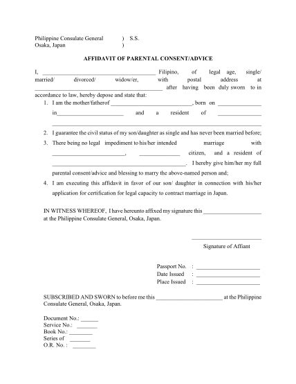 Affidavit Of Ownership Philippines