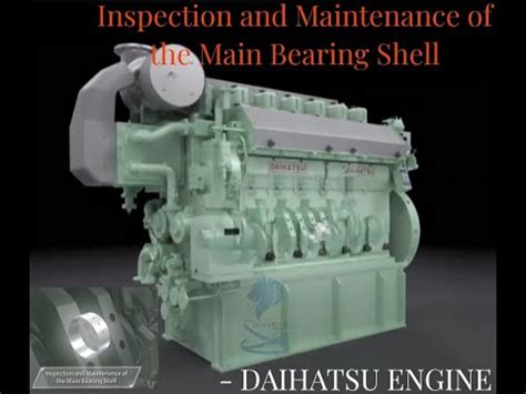 Inspection And Maintenance Of The Main Bearing Shell MAIN BEARING