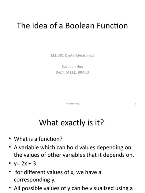 the idea of a boolean function pdf boolean algebra teaching mathematics