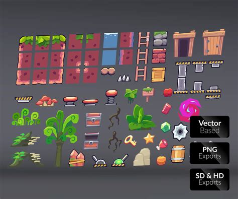 Forest Area Seamless Platformer Tileset Game Art Partners