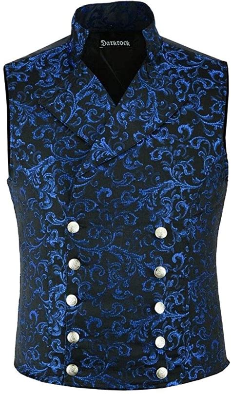 Darkrock Prime Quality Men S Brocade Double Breasted Vest Waistcoat
