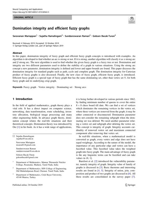 pdf domination integrity and efficient fuzzy graphs