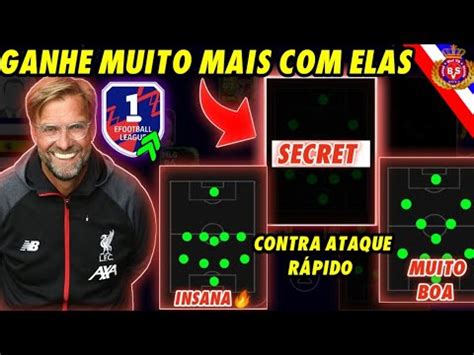 AS MELHORES FORMAÇÕES PARA CONTRA ATAQUE RÁPIDO NO EFOOTBALL 23 MOBILE