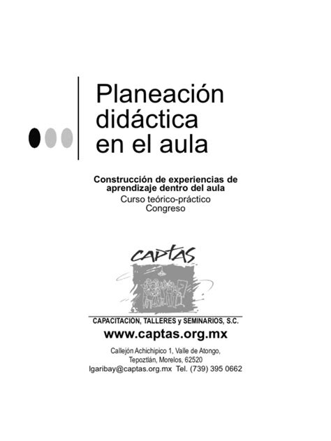 PDF PLANEACIÓN DIDACTICA EN EL AULA DOKUMEN TIPS