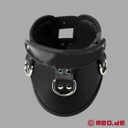 Bdsm Posture Collar Aus Leder Schwarz Wei Bei Meo Online Kaufen