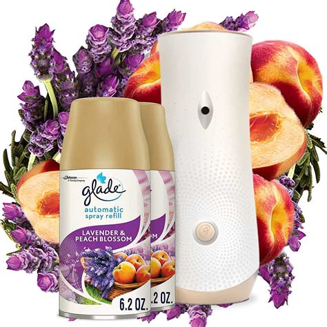 Glade Automatic Spray Refill And Holder Kit Lavender Peach Oz