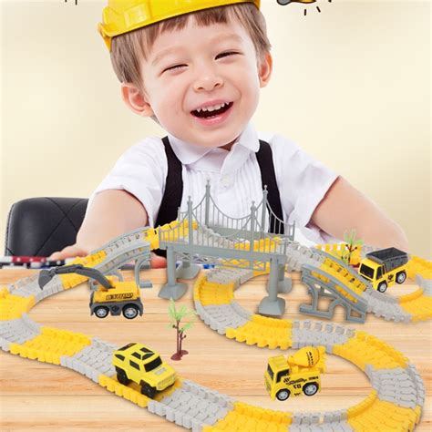 Bộ đồ chơi lắp ráp Zhan Qi Toys đường ray xe hơi chạy tốc độ cao cho bé