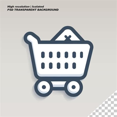 Icono del carrito de compras ilustración de la cesta del supermercado