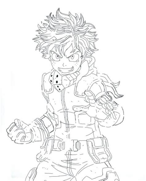 Deku Básico para colorir imprimir e desenhar Colorir Me