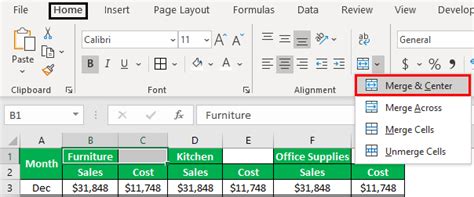 Excel Shortcut For Merge And Center Top 2 Methods