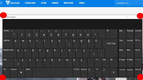 Windows Da Ekran Klavyesi Boyutu Nas L De I Tirilir Tamindir