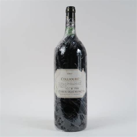Lot de 1 MAGNUM COLLIOURE CUVÉE DU GRAND MAITRE CELLIER DES TEMPLIERS