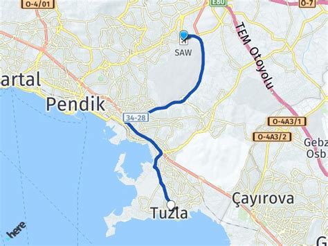 Sabiha Gökçen Havalimanı Tuzla İstanbul Arası Kaç Km Yol Tarifi