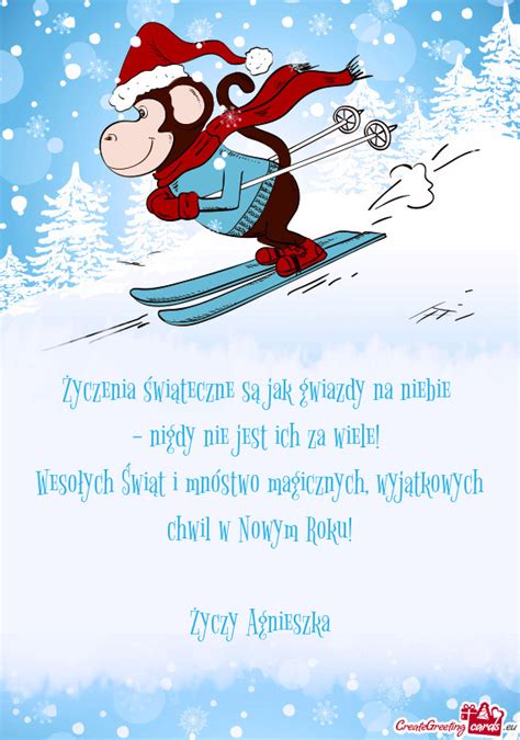 Yczenia Wi Teczne S Jak Gwiazdy Na Niebie Darmowe Kartki