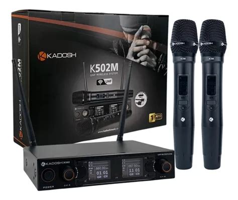 Microfone Sem Fio Duplo Kadosh K M Bateria Recarreg Vel