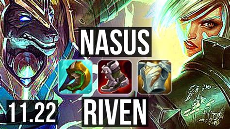 NASUS Vs RIVEN TOP Rank 6 Nasus 1 3M Mastery 400 Games