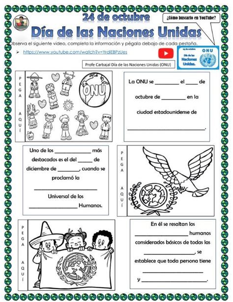 Actividades sobre el Día de las Naciones Unidas Preescolar y Primaria
