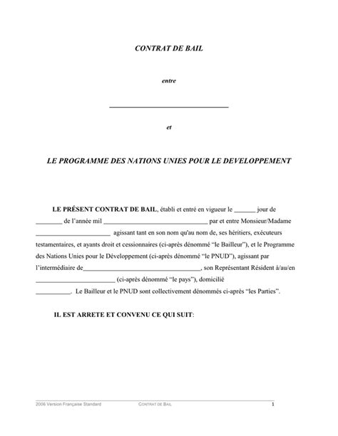 Exemple De Bail Simple