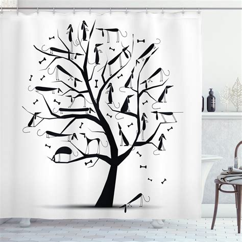 INPERCUST Fall Foliage Shower Curtain Vibrant Tree Print For Your