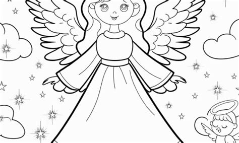 Coloriage de l ange gardien à Télécharger ou à Imprimer gratuitement