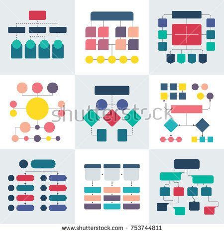 Stock Vector Flowchart Schemes And Hierarchy Diagrams Workflow Chart