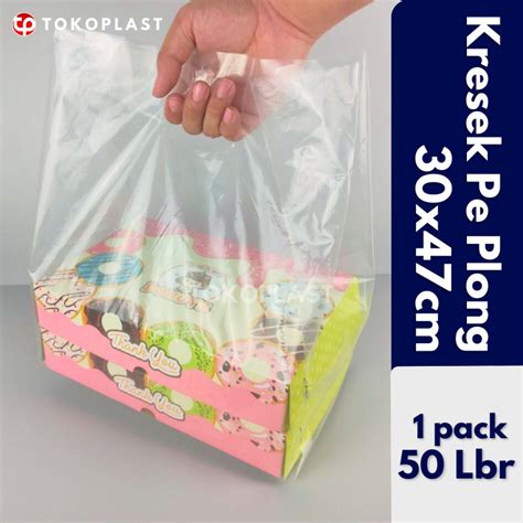 Jual Kantong Kresek Pe Bening Plong Tebal Plastik Take Away Kresek