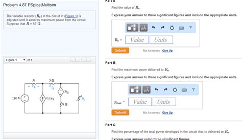 Solved The Variable Resistor Ro In The Circuit In Figure Chegg