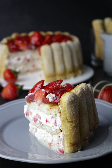 Tarta Carlota O Charlotte De Fresas Y Mascarpone Sin Horno Y Sin