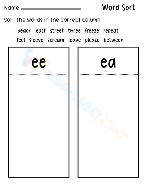 Vowels Team Worksheet